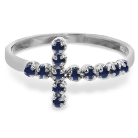 Galaxy Gold Products | Jewelry | Solid Gold Cross Ring With Natural ...